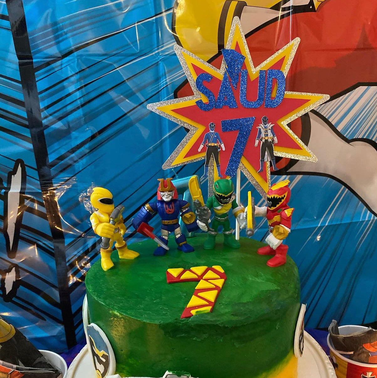 Blue Power Ranger Megaforce Cake